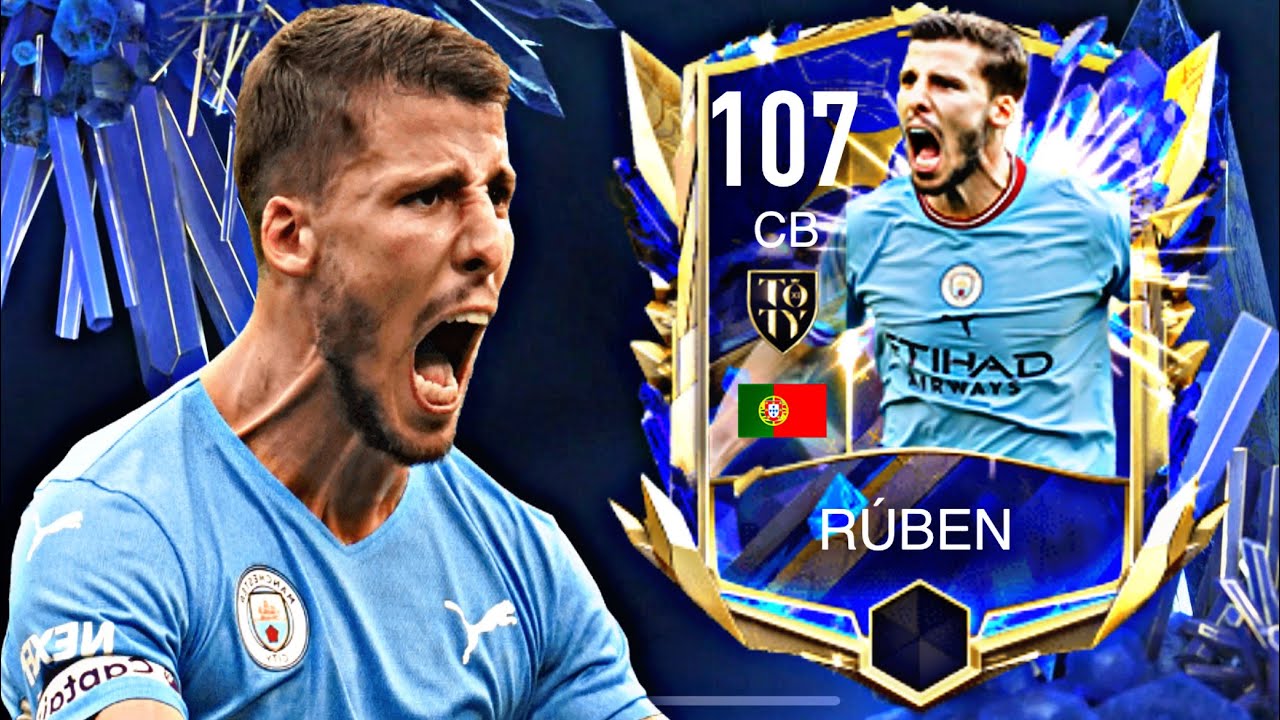 AMAZING CB 107 RATED RUBEN DIAS GAMEPLAY REVIEW FIFA MOBILE 23 TOTY ...