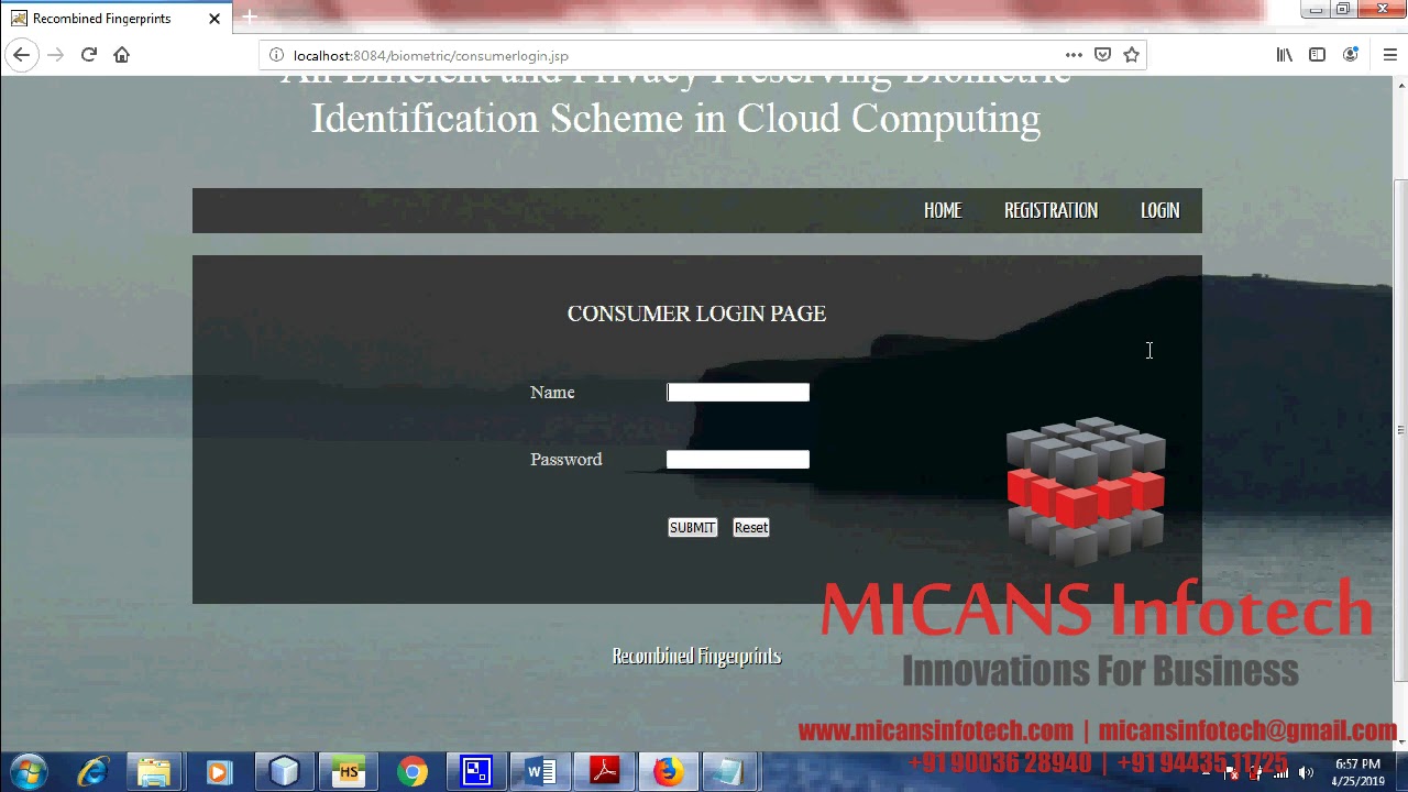 BIOMETRIC IDENTIFICATION SCHEME IN CLOUD COMPUTING JAVA PROJECT - YouTube