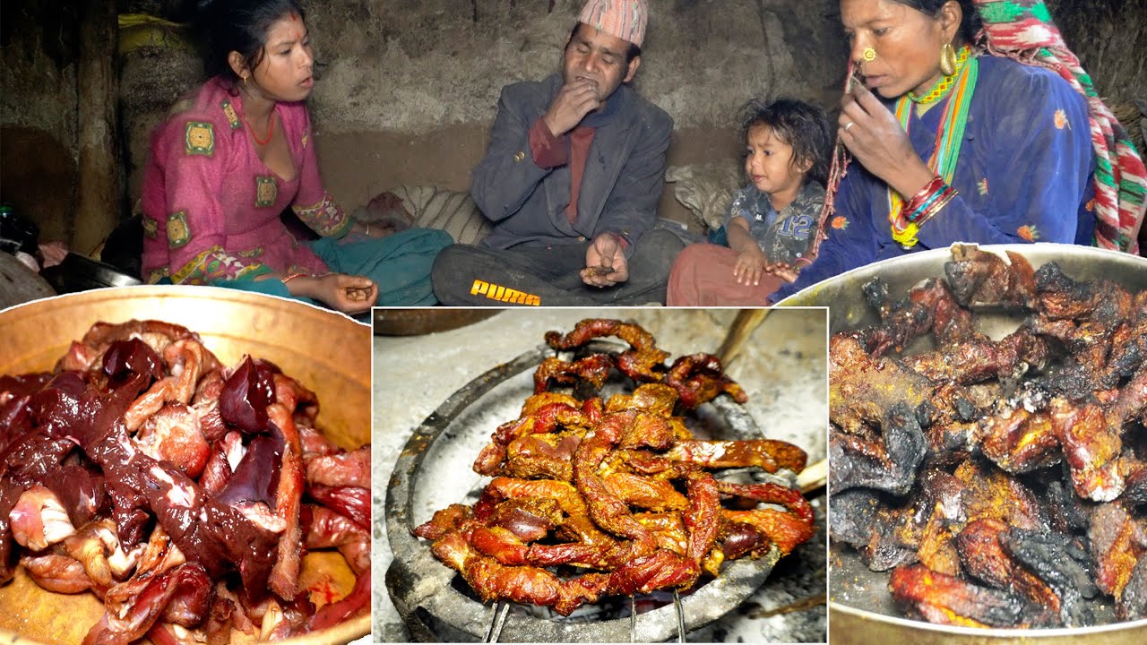 Dharme's Daughter Learns to Cook BUFF ROAST in the Village Kitchen ...