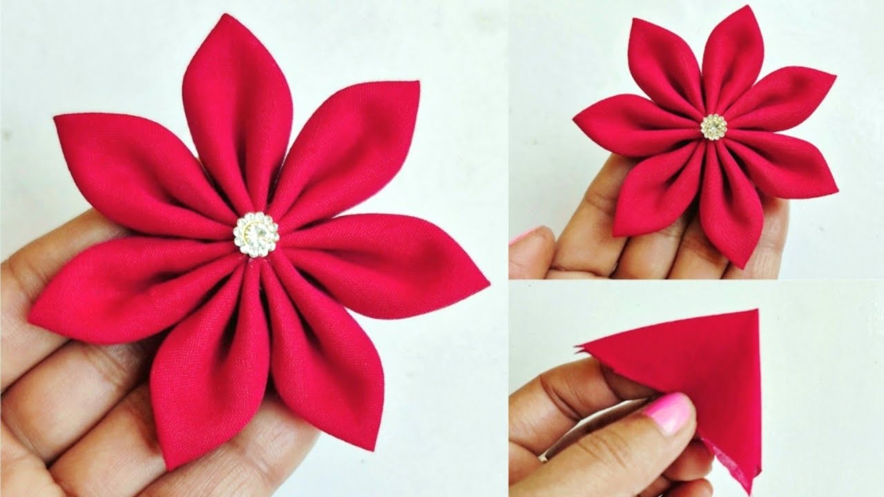 DIY: Kapde ke Phool Banana, Cloth Flower Making | How to Make Fabric ...