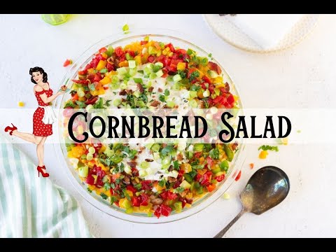 Potluck Cornbread Salad Recipe| Southern Side Dishes| RestlessChipotle