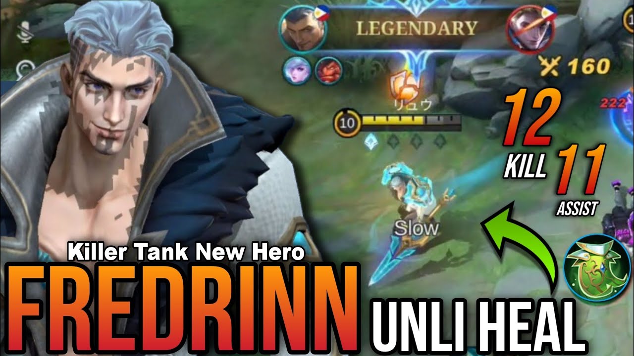 New Op Fighter/Tank Fredrinn Gameplay and Build - MLBB - YouTube