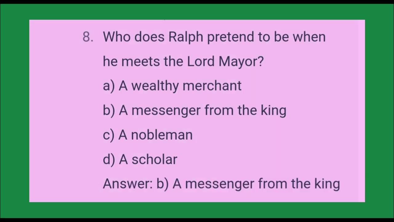 Thomas Dekker's "The Shoemaker's Holiday" - MCQs - YouTube