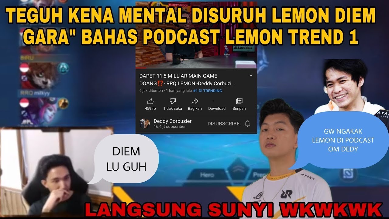PSYCHO TUTURU LIAM LEMON MABAR BAHAS PODCAST LEMON DI DEDY CORBUZER ...