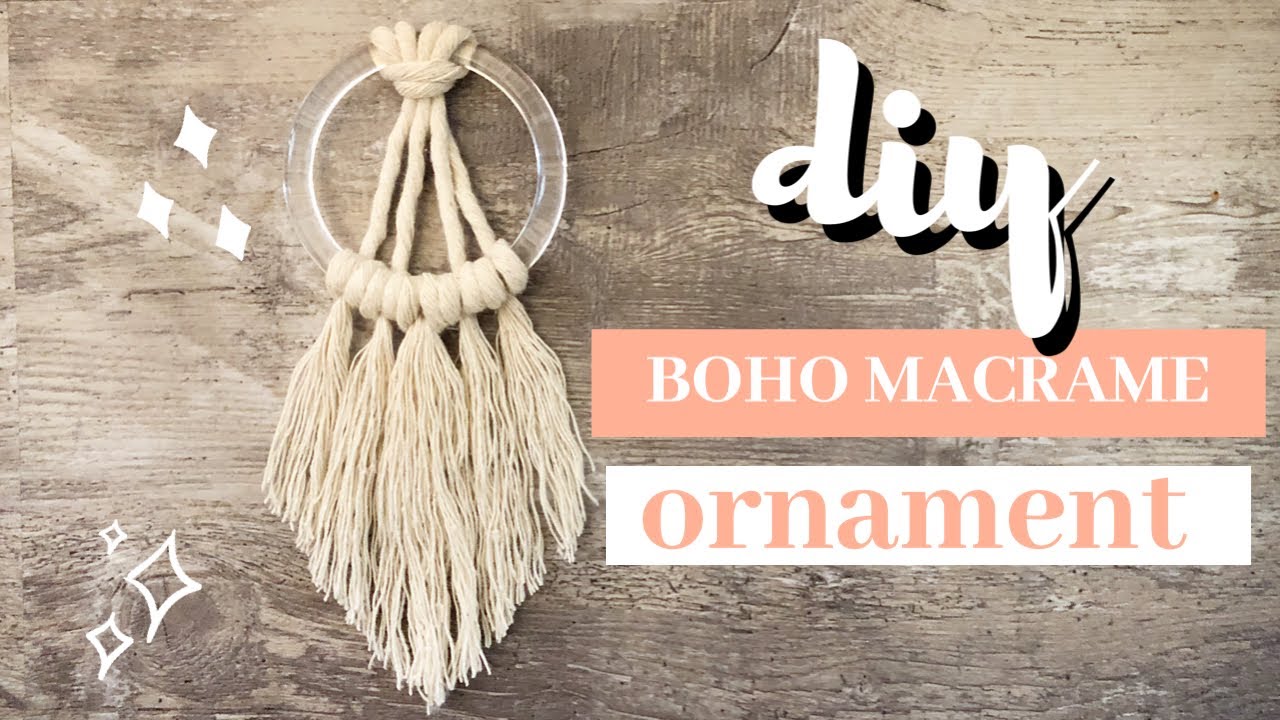 DIY 5 Minute Boho Macrame Ornament | CHRISTMAS CRAFTS - YouTube
