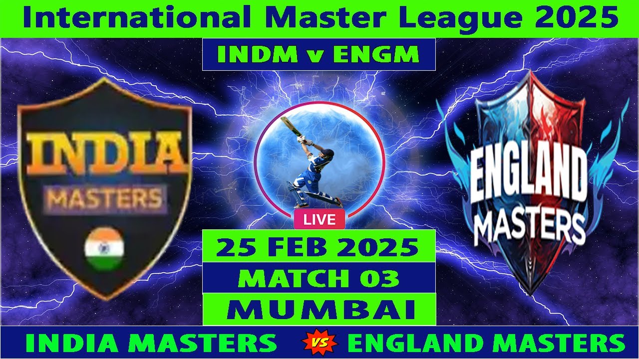 India Masters vs England Masters | INDM vs ENGM | International Masters ...