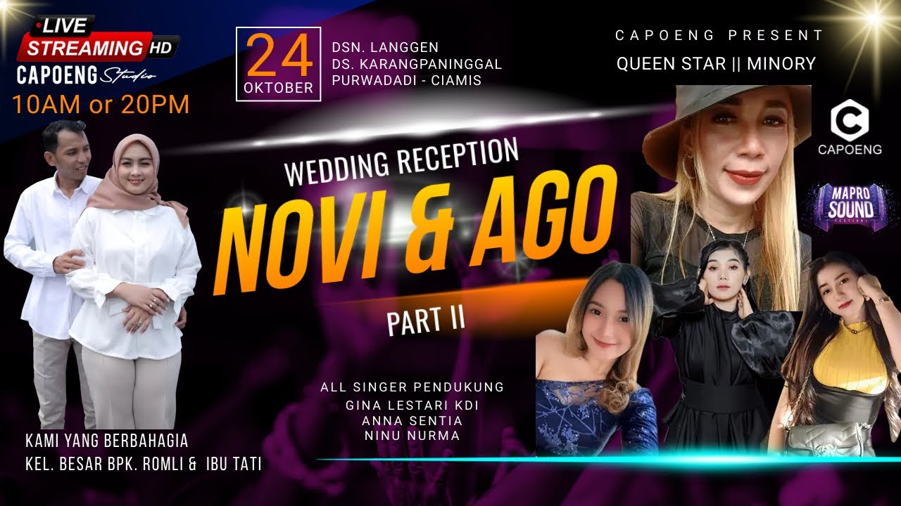 🔴 Wedding Reception Novi Gingsul & Ago Kendang || Purwadadi Selasa, 24 ...