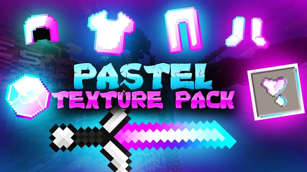 Minecraft PvP Texture Pack // PASTEL CHROMA GLOW PACK - Pastel Rainbow ...