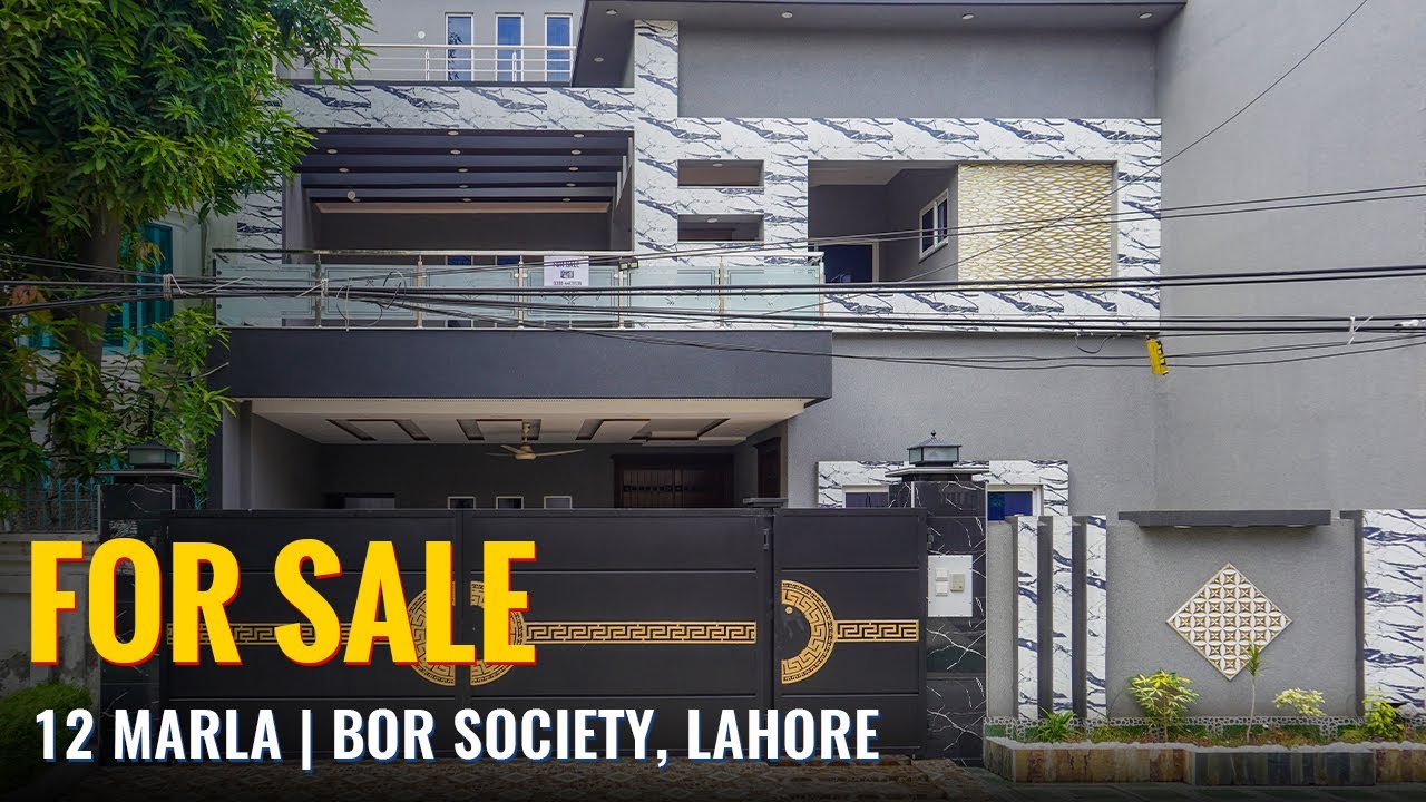 12 Marla Brand New House For Sale in BOR Society, Lahore - YouTube