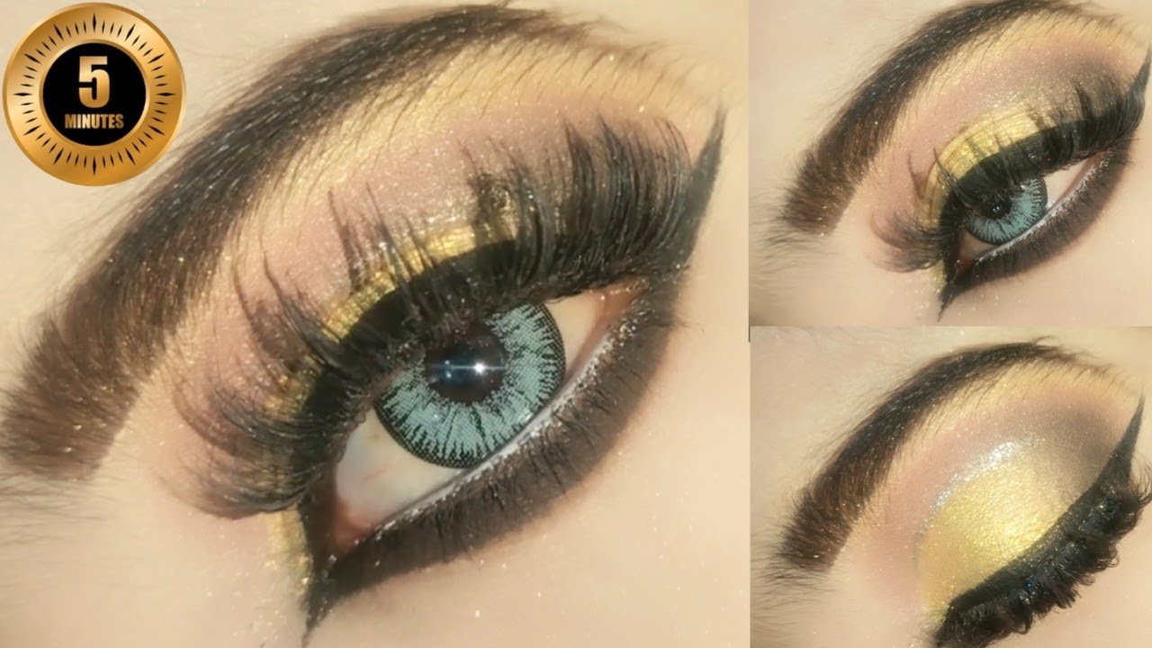 full glam makeup tutorial soft makeup golden eyes makeup 5 mint eyes ...