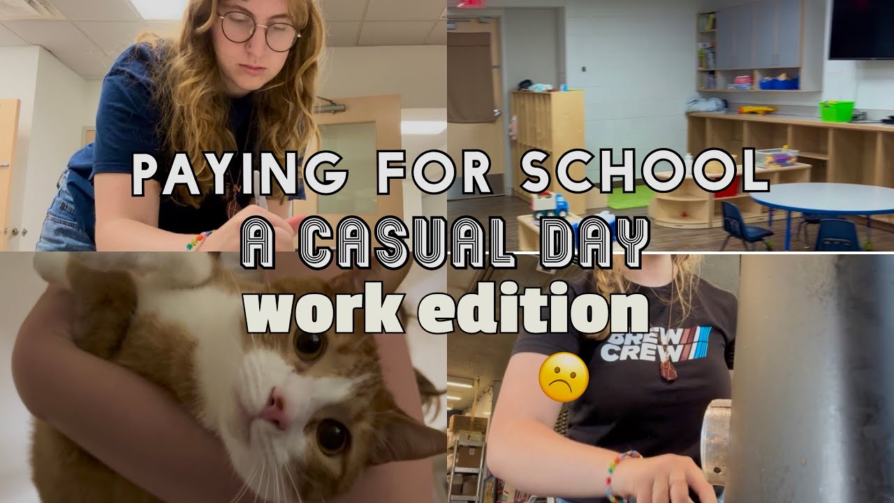 day in the life of a college student: working two jobs edition ☕️📘 ...