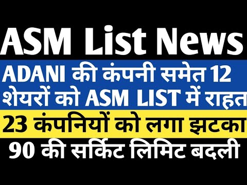 ASM List Update Today, ASM List, Adani Power, ADANI Share News, ESM List News - YouTube