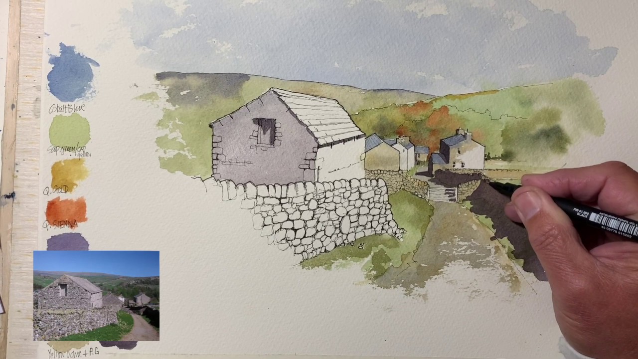 Line and Wash: it's not just 'colouring in' - with John Harrison (Part ...