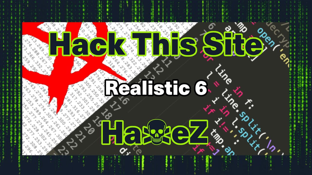 Hack This Site: Realistic Web Mission – Level 6 - YouTube