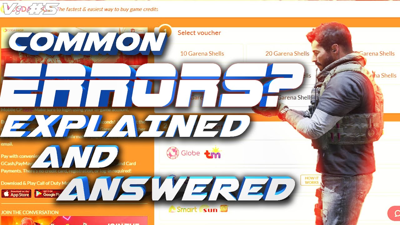 WATCH THIS BEFORE BUYING GARENA SHELLS ON CODASHOP(Errors Explained ...