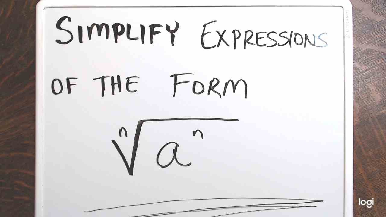 Simplify Expressions of the Form "The Nth Root of an Nth Power" - YouTube
