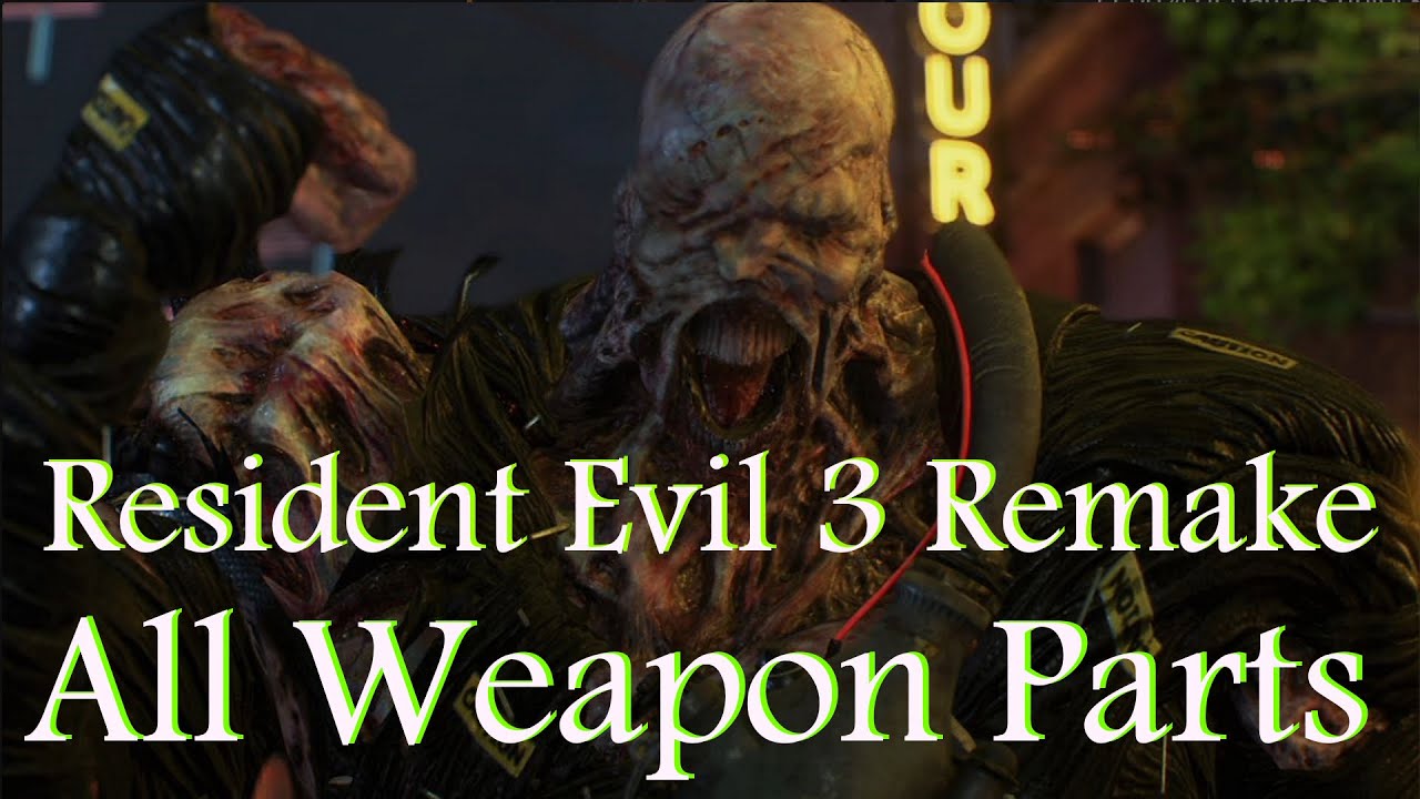 All Weapon Part Locations in Resident Evil 3 Remake - YouTube
