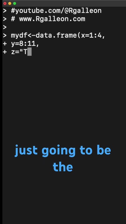 Create your first data frame in R #rstudio #learnr #df #datascience #statistics #dataanalytics ...