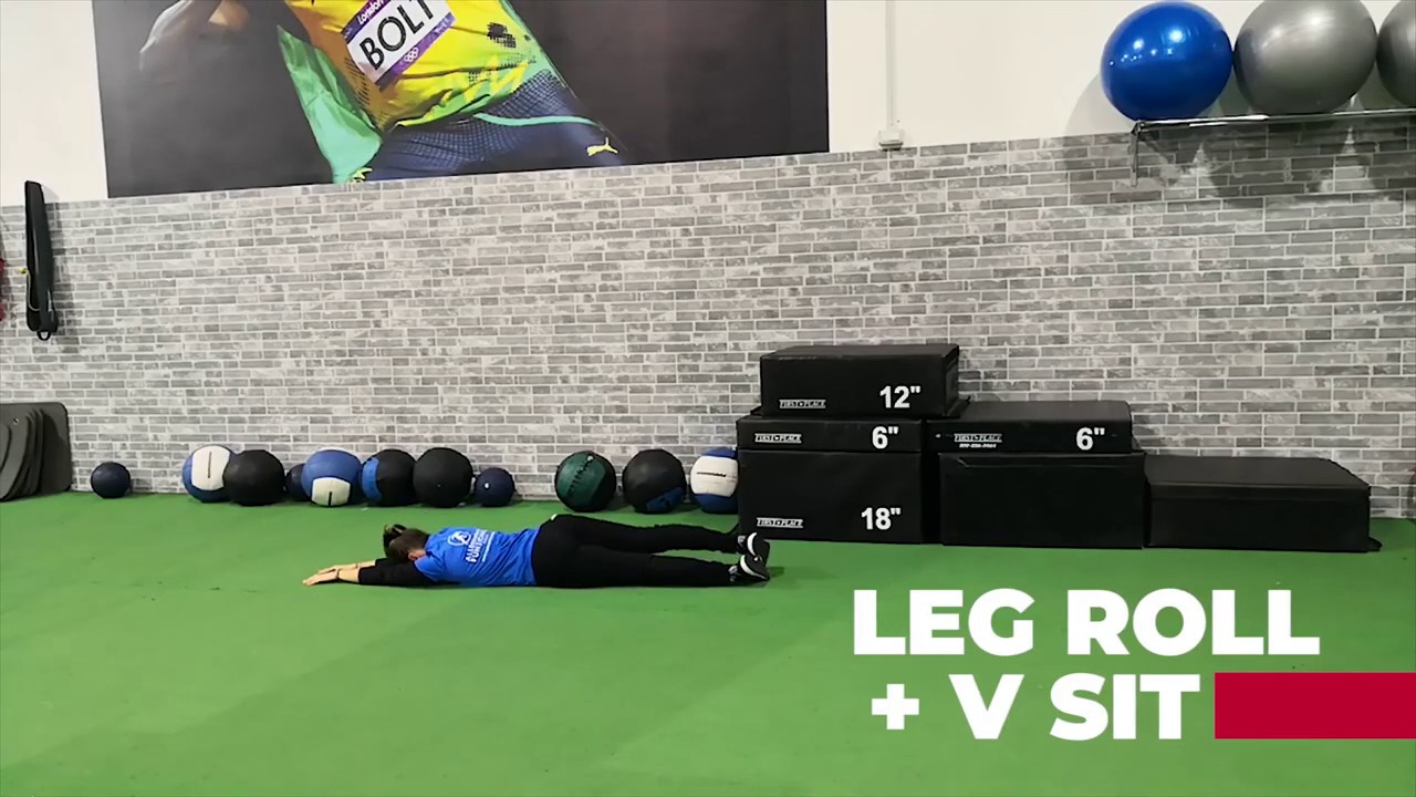 Leg Roll + V Sit - YouTube