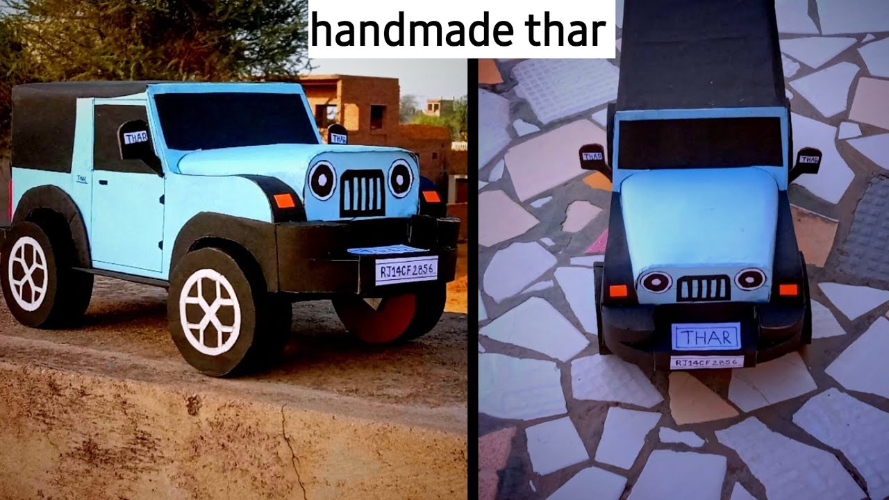 how to make a Thar car with cardboard // Mr. cardboard artist#cardboard ...