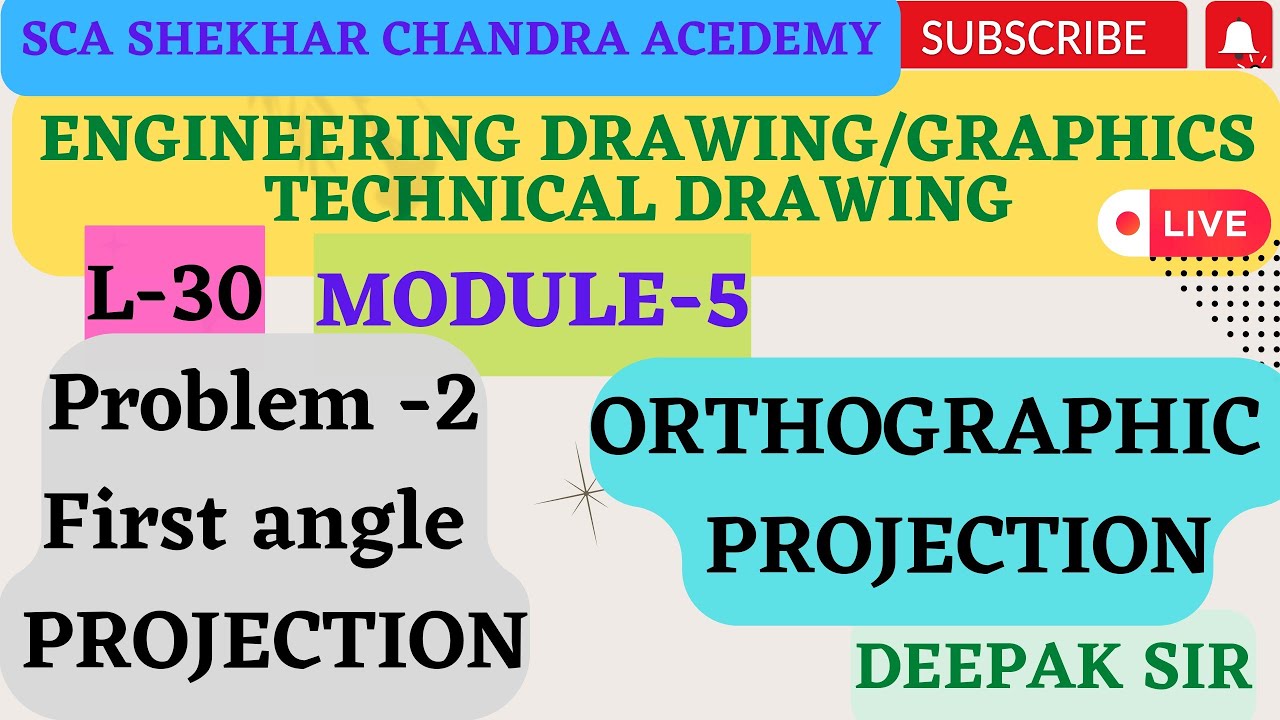 L-30 Problem-2/1st Angle Orthographic projection#projection # ...