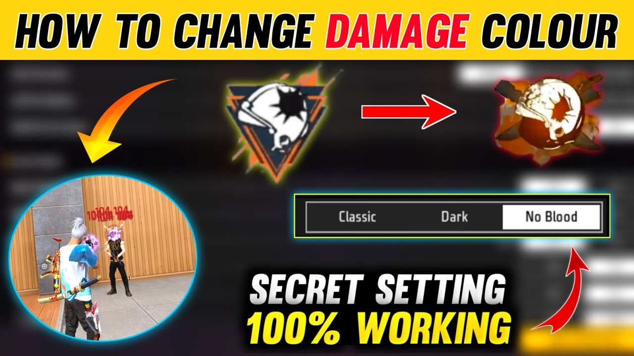 How To Change Damage Colour In Free Fire | Ob41 Update Setting | FF ...