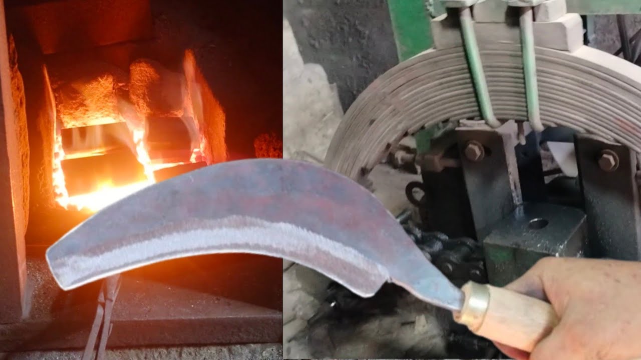 HANDMADE MAKING SICKLE TOOL MANUFACTURE HAMMER MACHINE SICKLE ...
