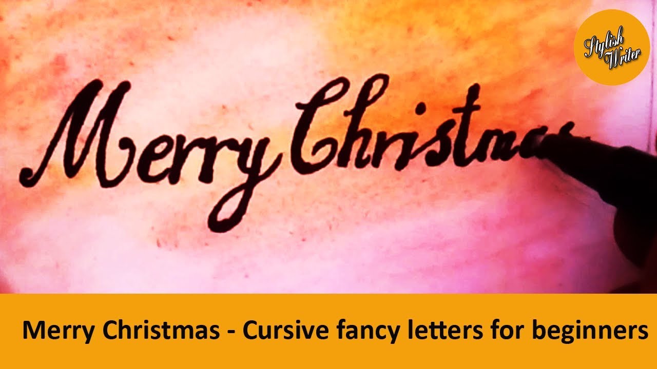 How to write merry Christmas in stylish lettering for beginners ...