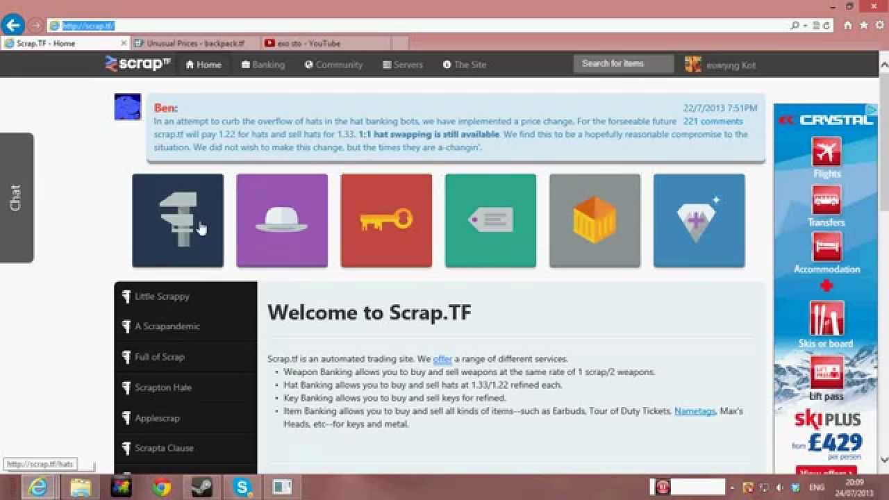 How to use Scrap.Tf to trade TF2 items: Link i description - YouTube