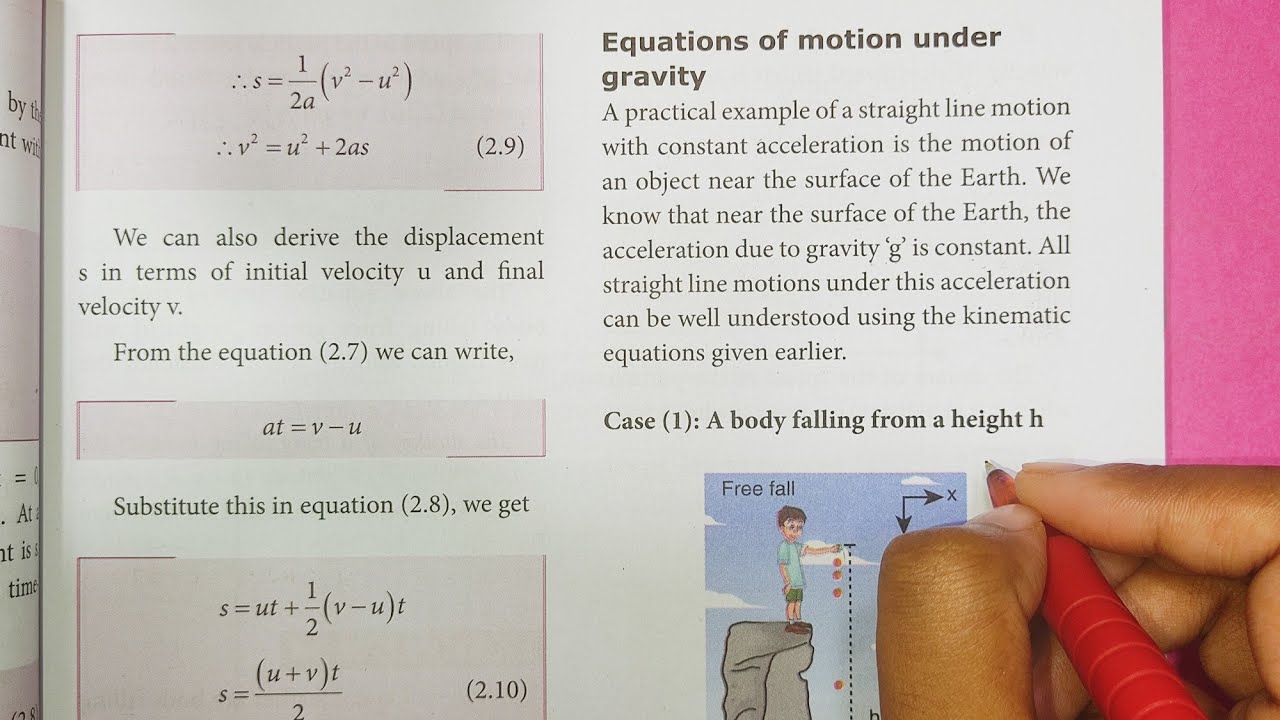 Equations of motion under gravity (Case-1)| Kinematics | Class 11 ...
