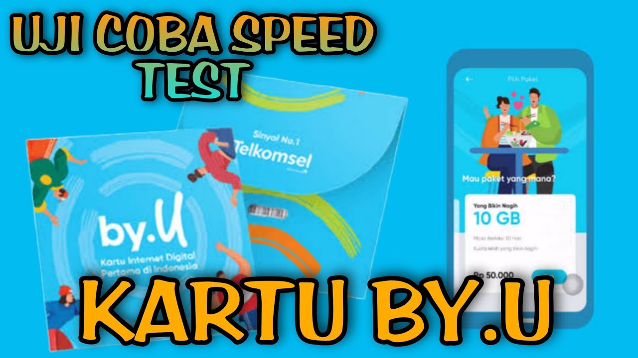 uji coba speed test menggunakan kartu byu - YouTube