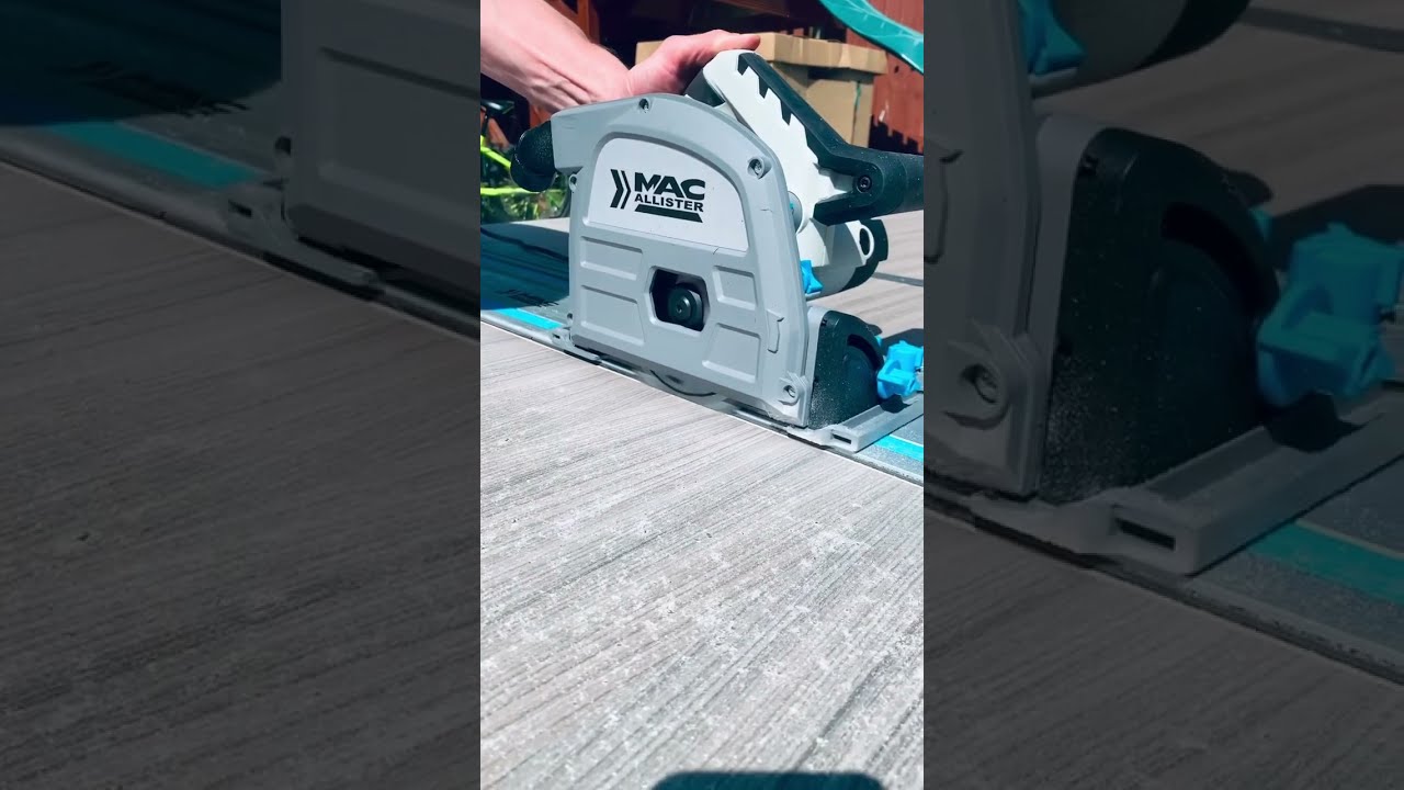 New tool getting tested Mac Allister plunge saw 1200W shorts transporter macallister saw