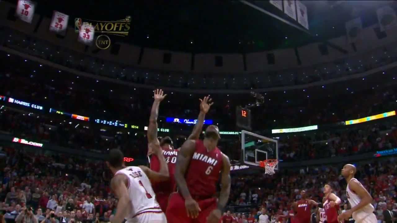 NBA Eastern Conference Final 2011 LeBron James Blocks Derrick Rose's ...