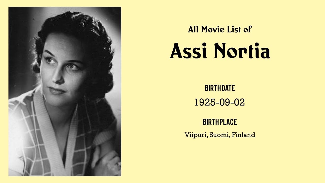 Assi Nortia Movies list Assi Nortia| Filmography of Assi Nortia - YouTube