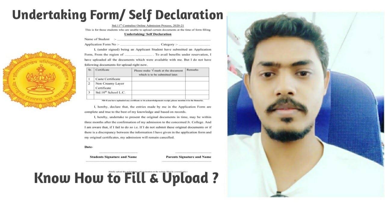 Undertaking Form/ Self Declaration ll FYJC Admission Process ll जानिए Undertaking Form के बारे ...