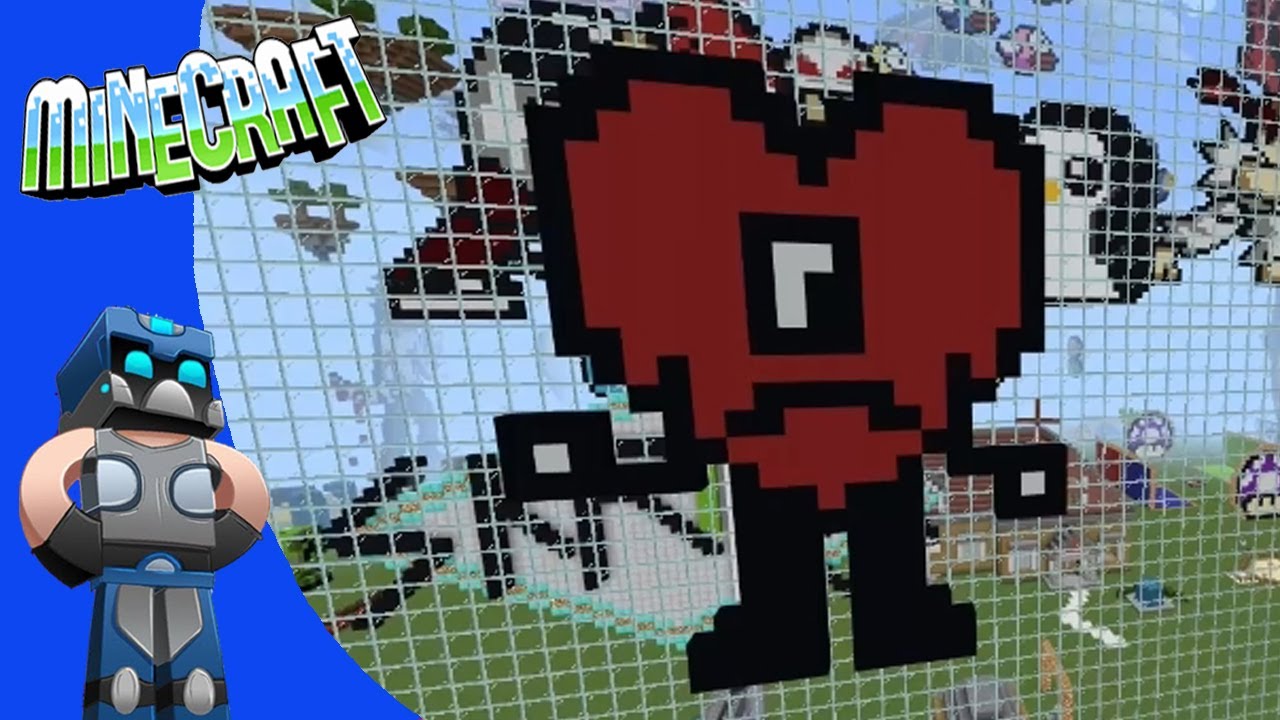 Minecraft Pixel art Corazon Bad Bunny Tutorial - Como hacer el Corazon de Bad bunny en Minecraft ...