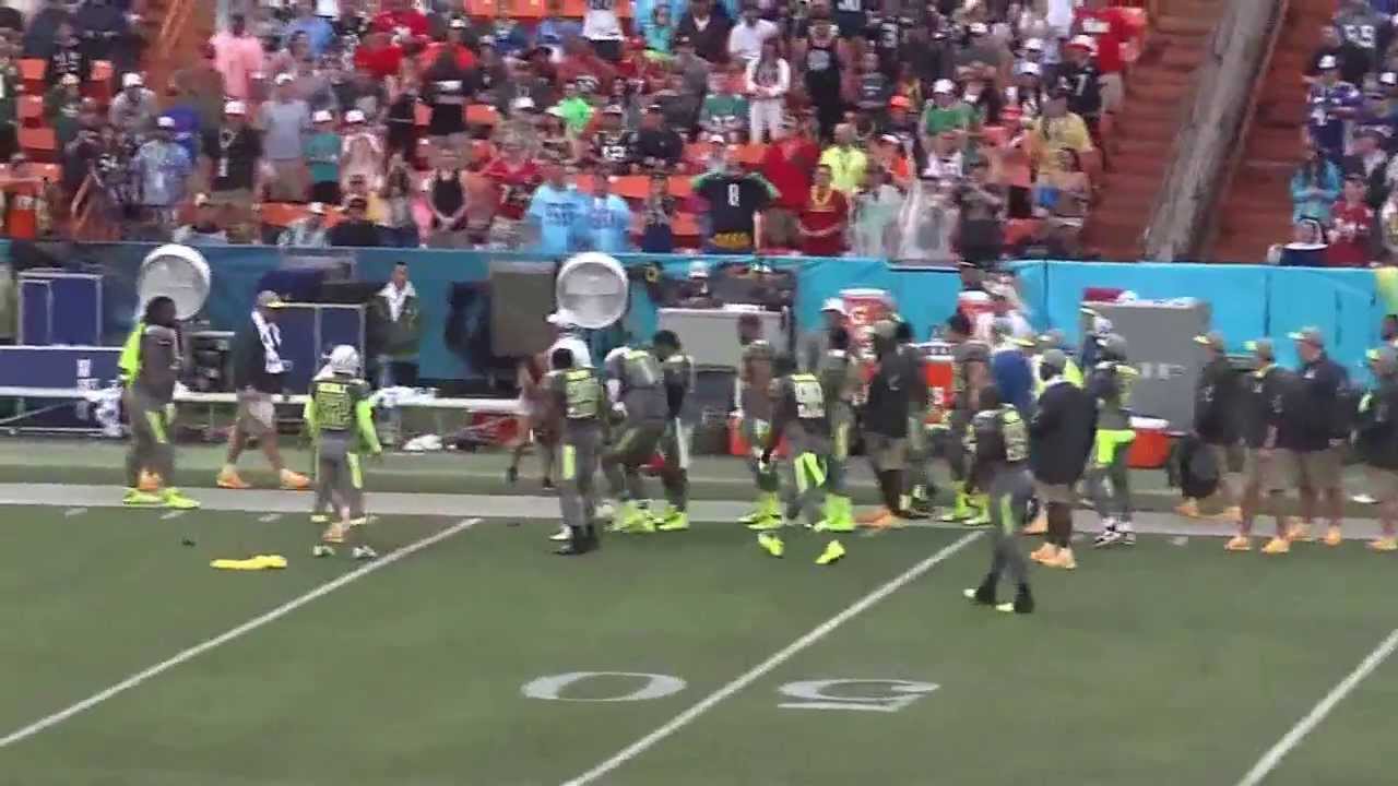 There's Always One - Katrina Torres on the field at the 2014 NFL Pro ...