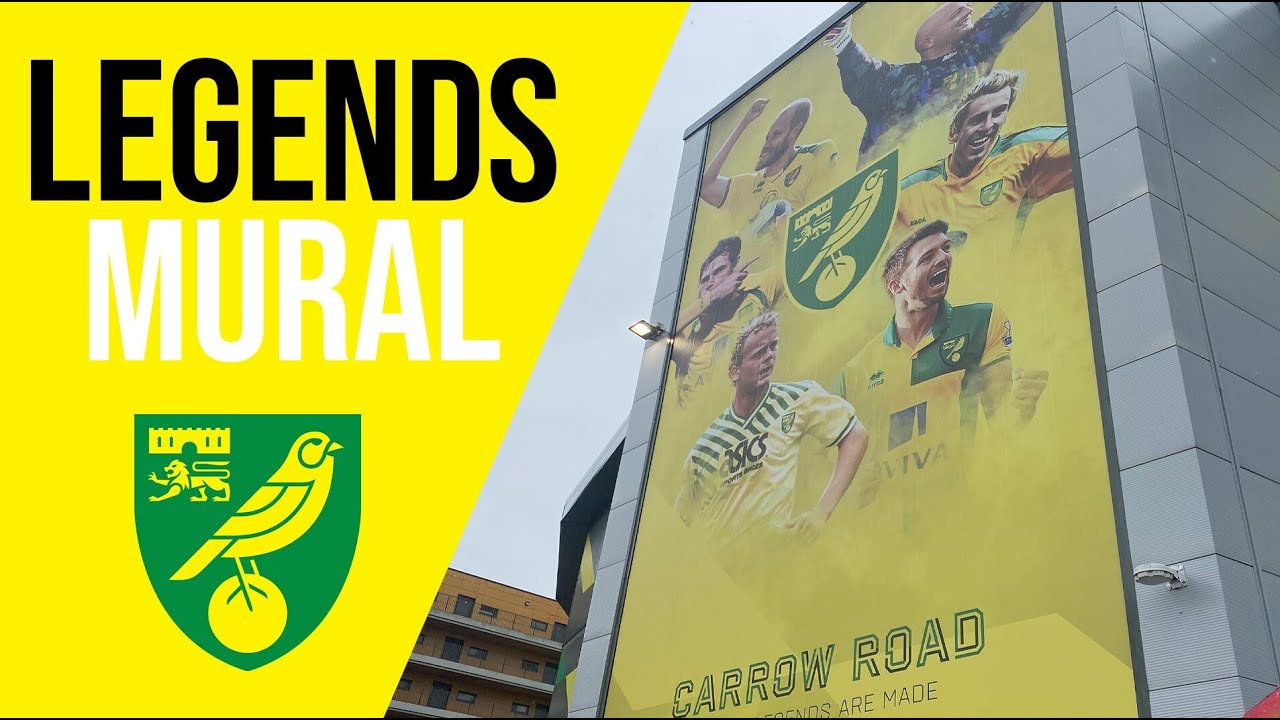 Norwich City legends attend mural celebration | The Pink Un - YouTube
