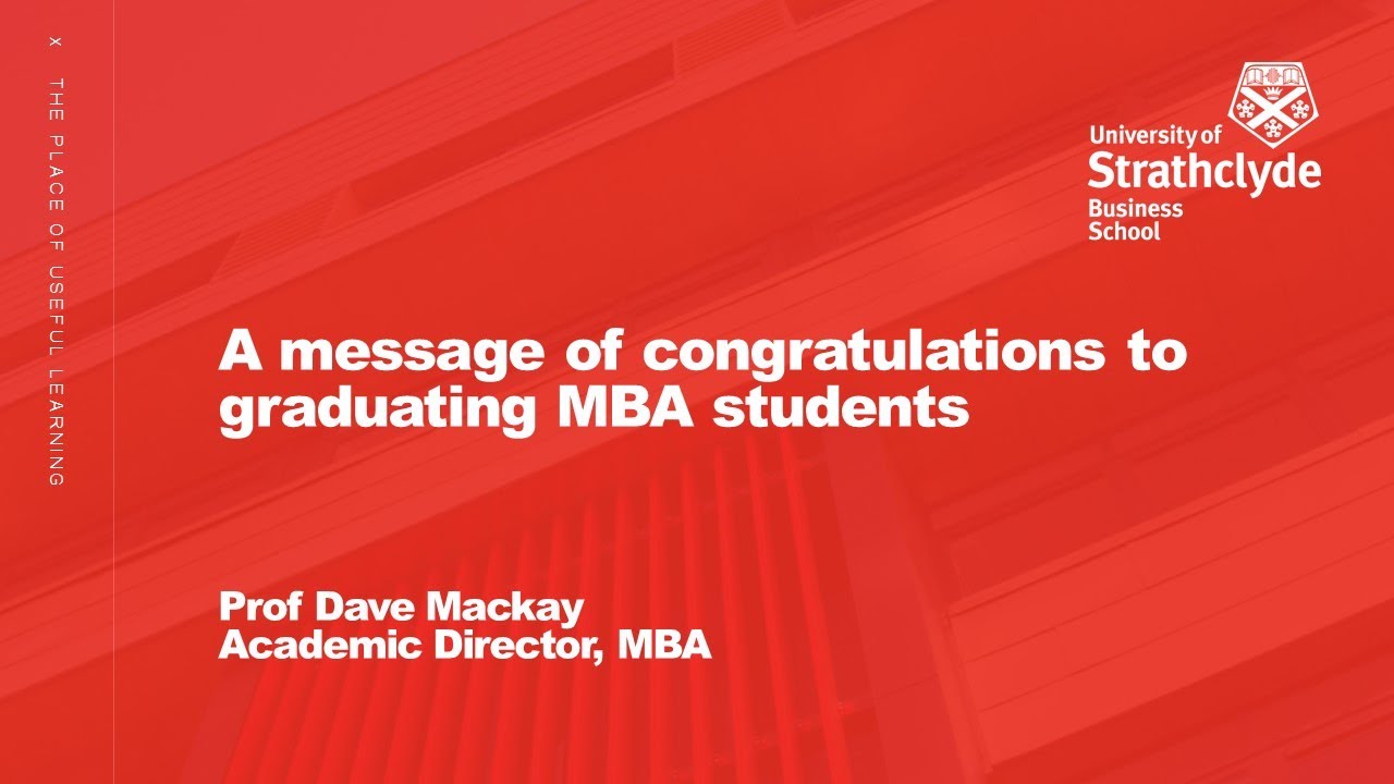 MBA congratulations - graduating students 2020 - YouTube