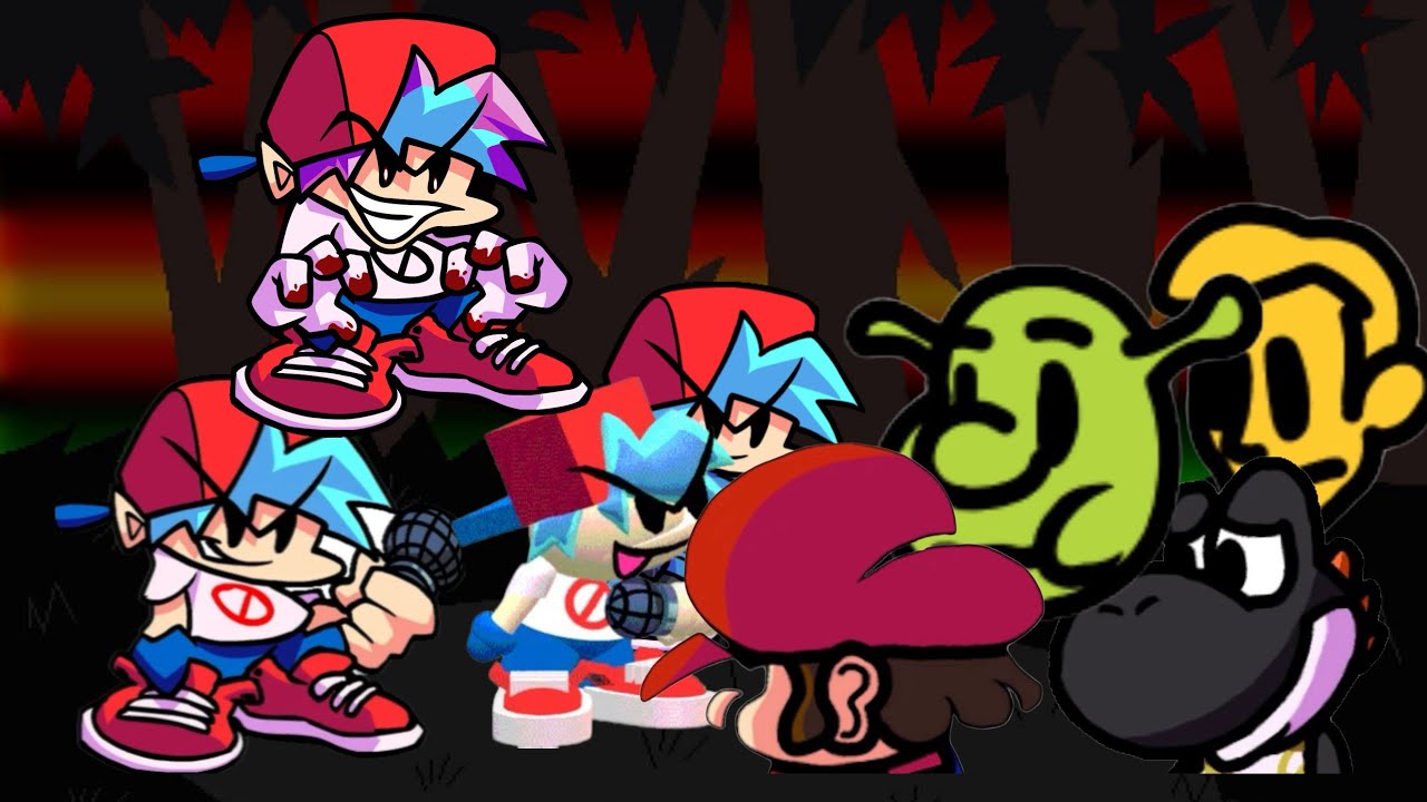 Boyfriend Show FNF Puppet Show my cover but different types of ...