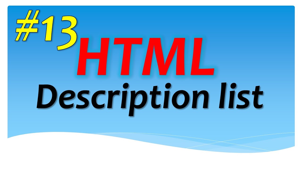 How To Use Description List Tag In HTML Part 13 Code With How To Use Description List Tag In HTML Part 13 Code With