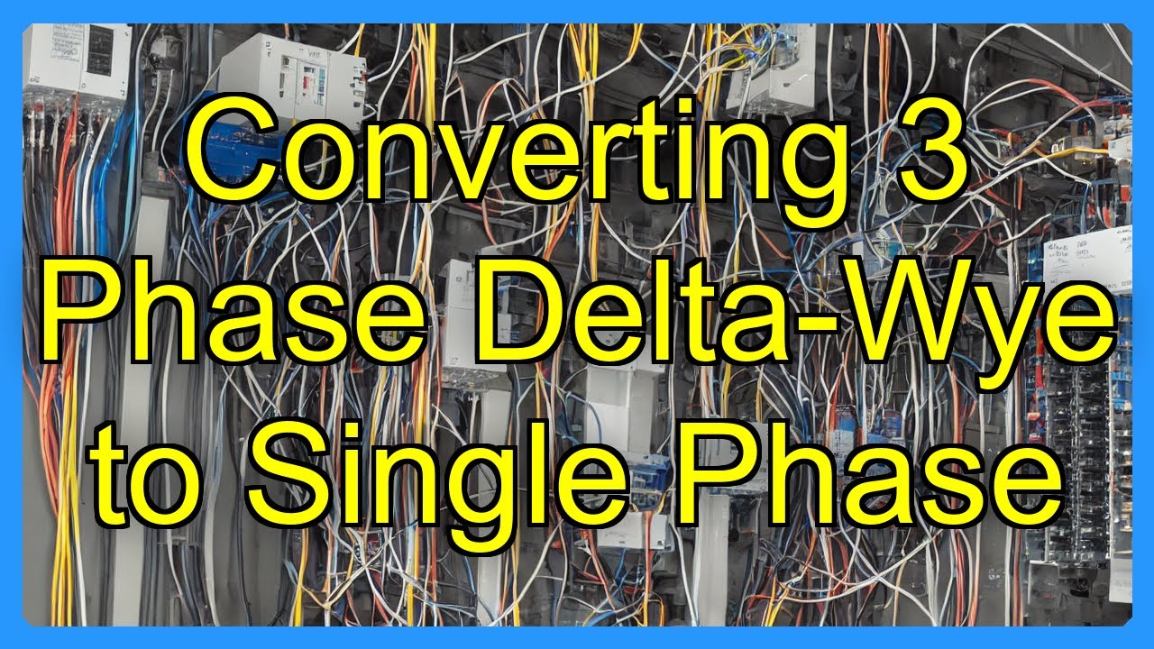 Converting 3 Phase Delta-Wye to Single Phase - YouTube