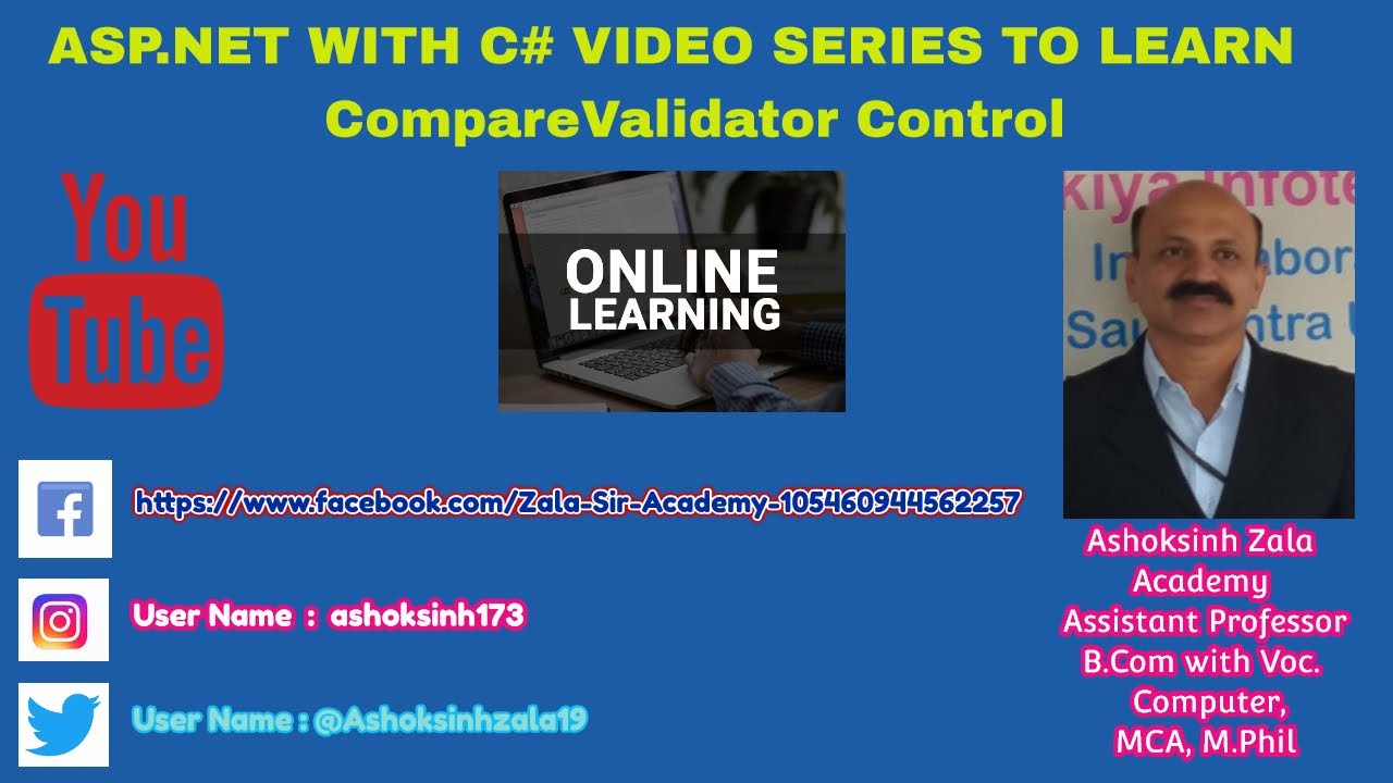 CompareValidator Control in ASP.NET C# - YouTube