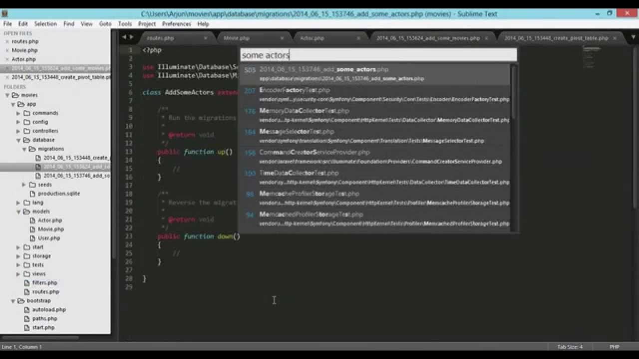 laravel 4 pivot table, belongsToMany, attach Movies, Actors - YouTube