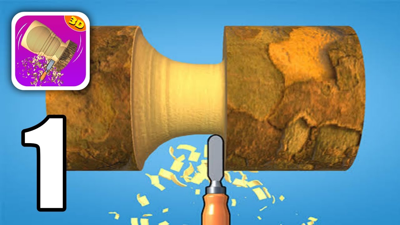 Wood Turning 3D Carving Game - Gameplay Walkthrough Part 1 - YouTube