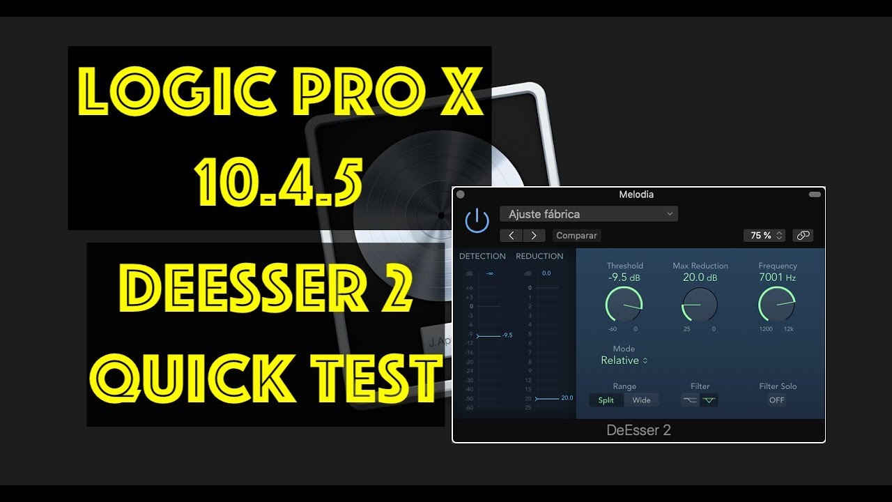Logic Pro X - DeEsser 2 (Quick Test) - YouTube