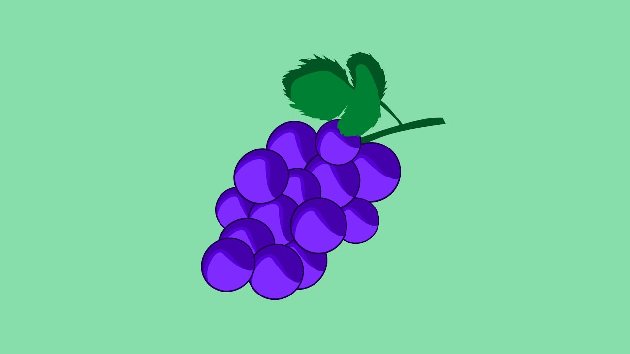 How to Draw Simple Grapes Fruits using Inkscape - YouTube