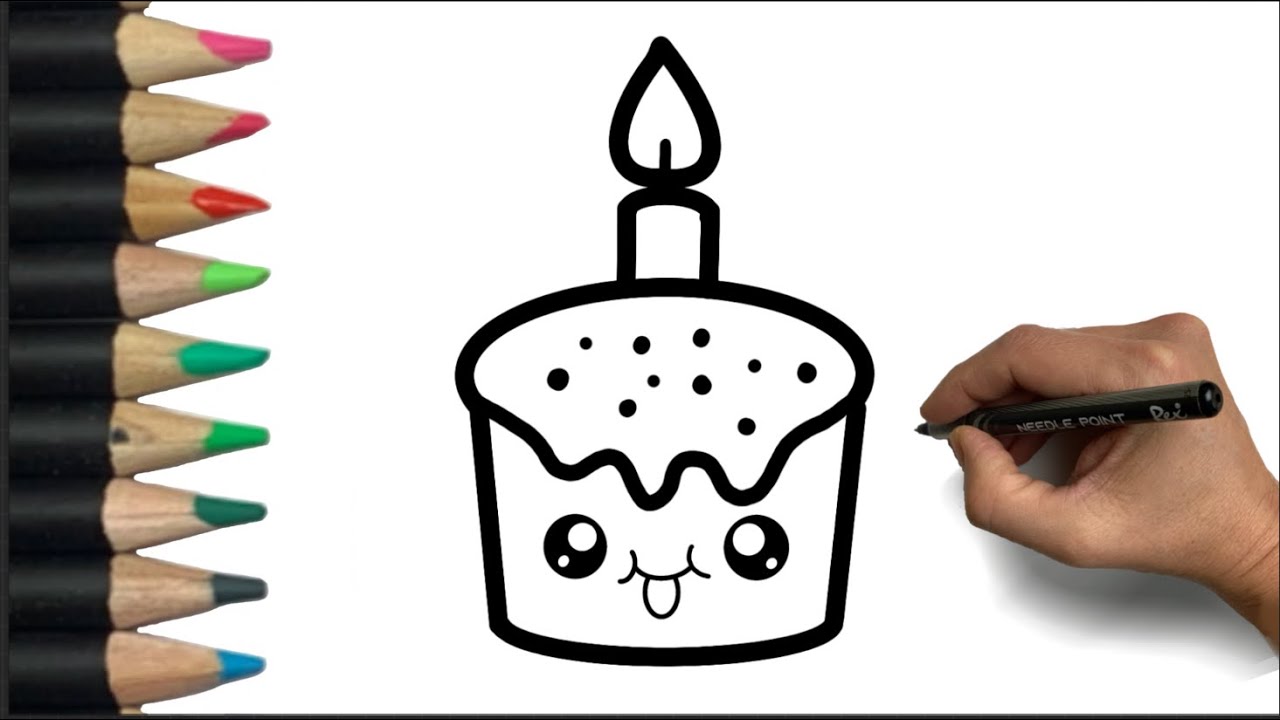 Wie ZEICHNET man ein MUFFIN KAWAII ZEICHNEN Lernen für Anfänger ...