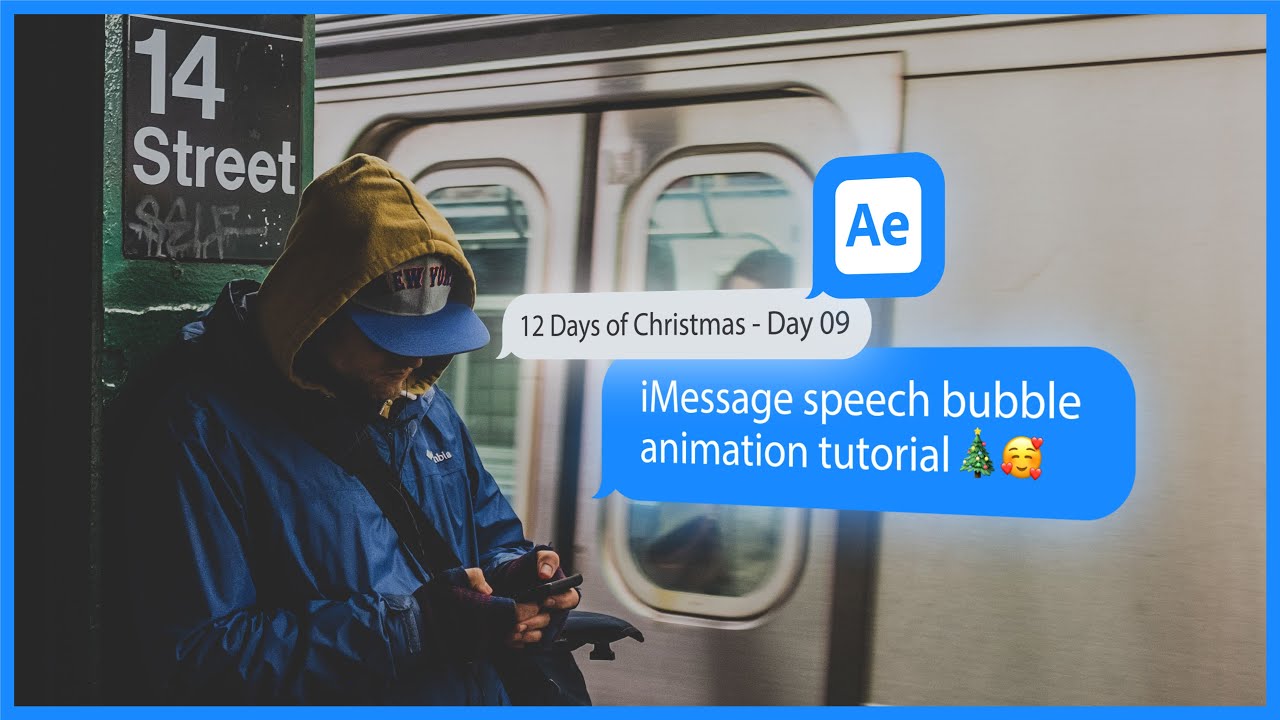 iMessage speech bubble tutorial - 12 Days Of Christmas Day 9 - YouTube