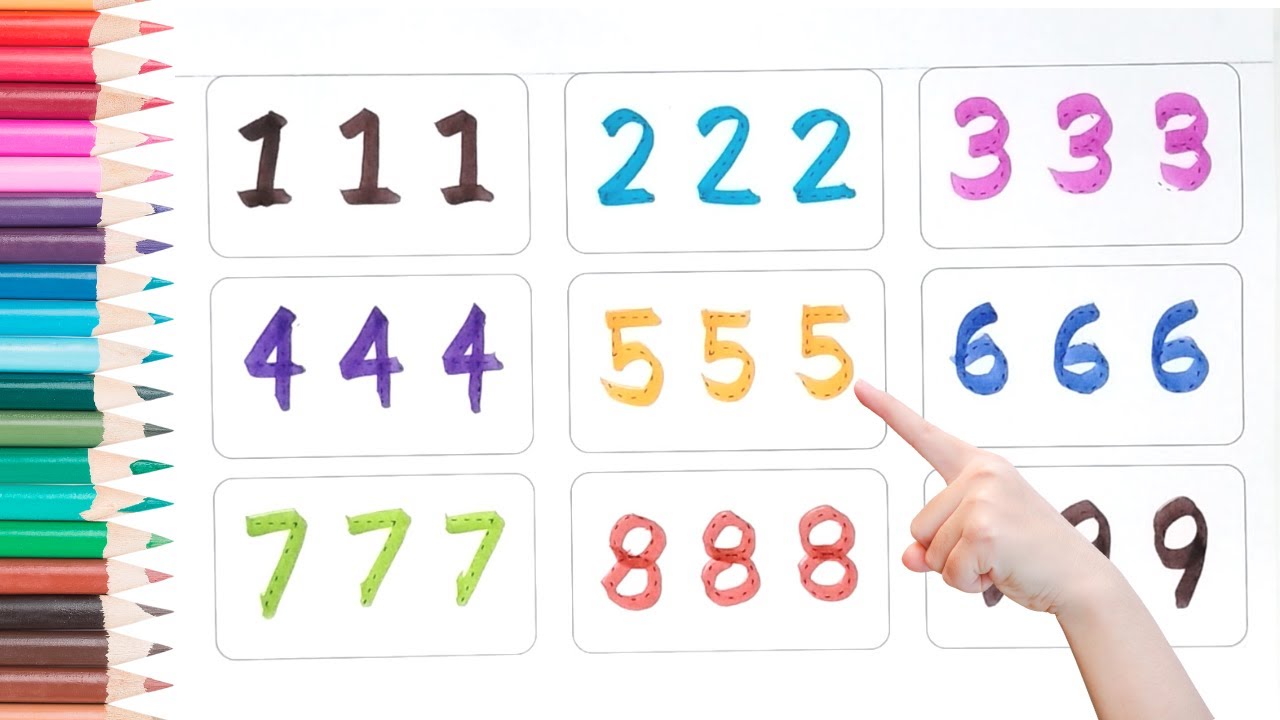 123 Numbers | 1234 Number Names | 1 To 20 Numbers Song | 12345 learning ...
